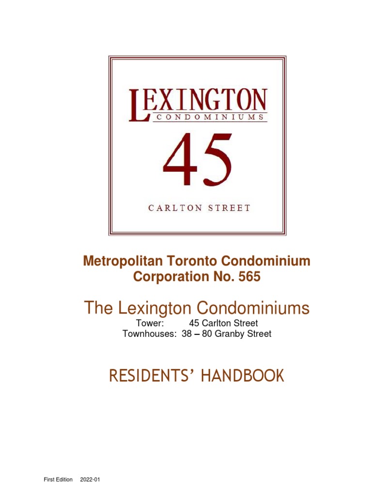 Lexington Condominiums Handbook | PDF | Waste | Recycling