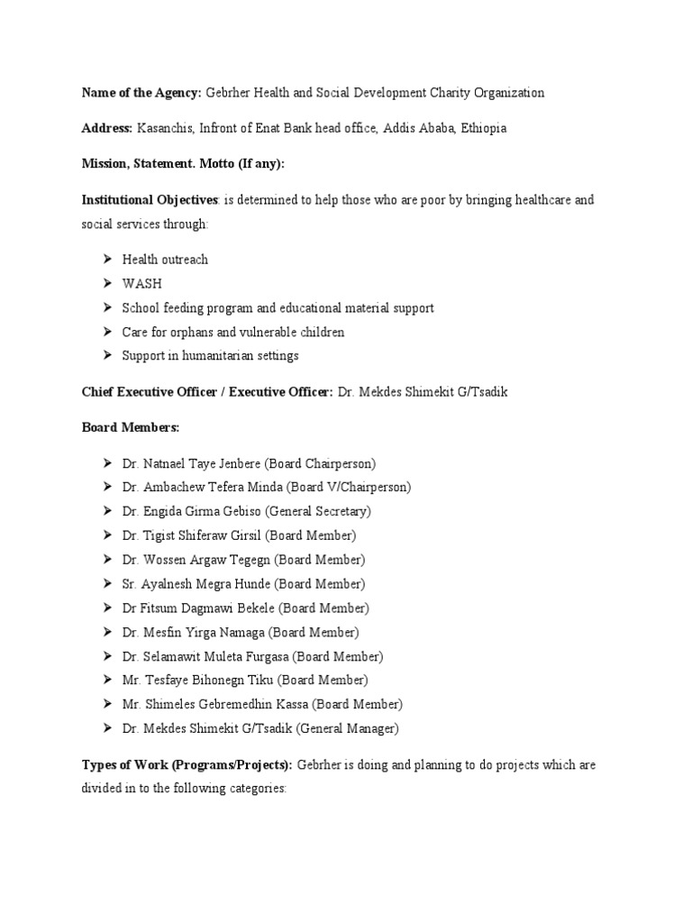 Gebrher Orientation | PDF | Ethiopia