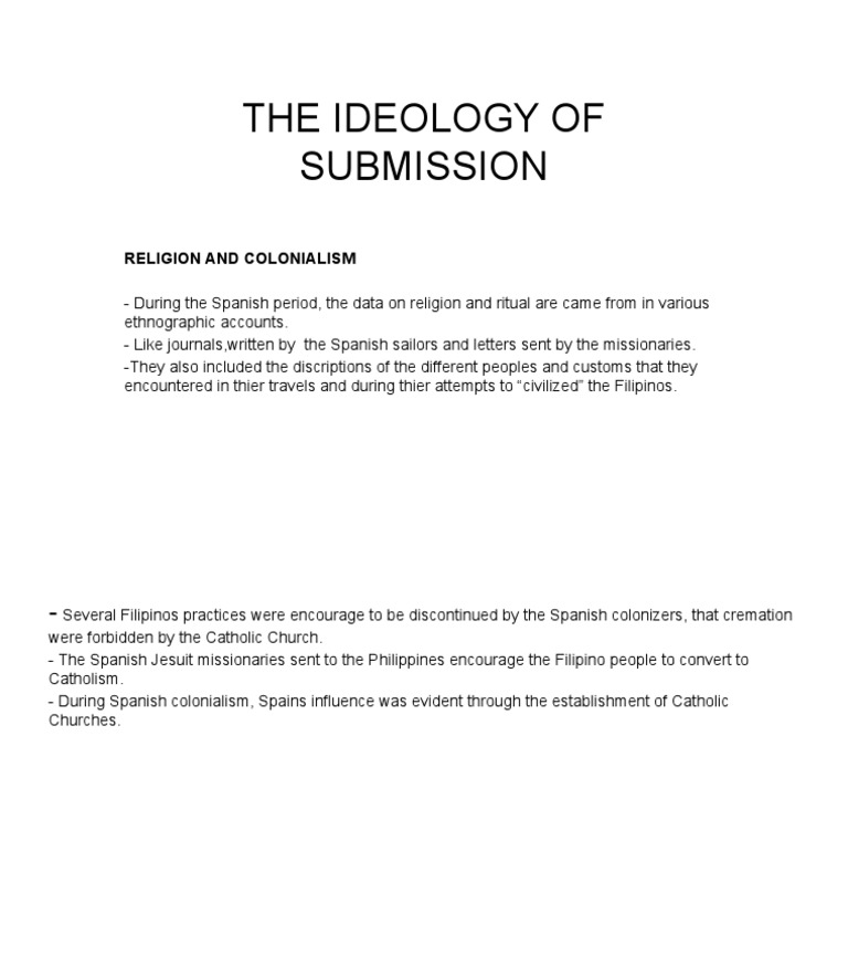 THE IDEOLOGY OF SUBMISSION - Bennie Doxs | PDF