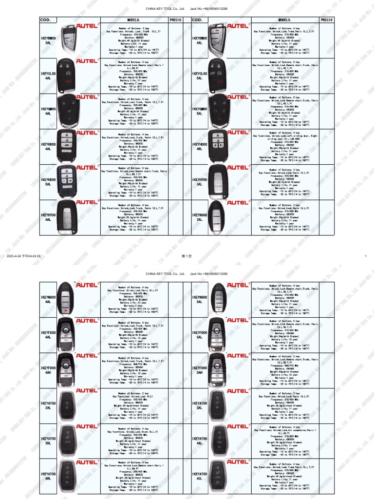 Original Autel Ikey For MaxiIM KM100 IM508 IM608 PRO - Jack Wu ...