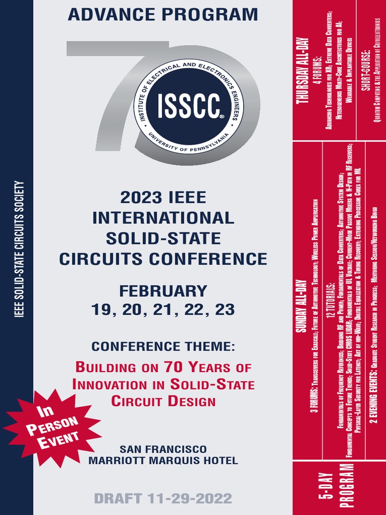 ISSCC2023 Advance Program | PDF | System On A Chip | Integrated Circuit