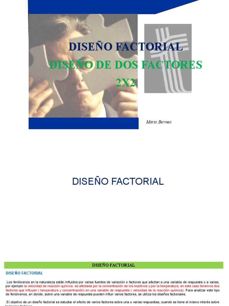 Clase 16 Diseño Factorial 2x2 | PDF | Temperatura | Ciencias fisicas