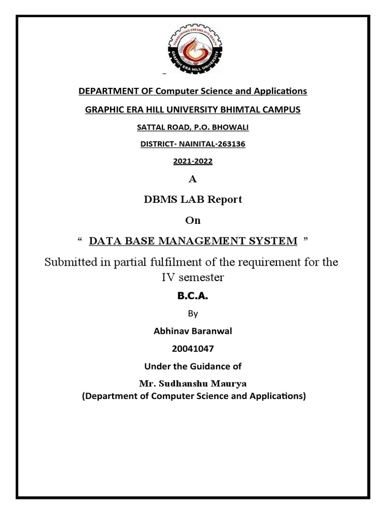 DBMS File | PDF | Databases | Employment