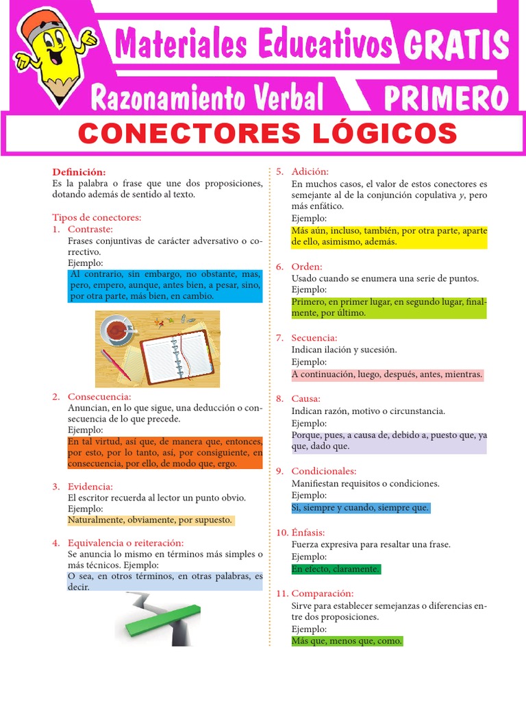 Guía de Conectores Lógicos para Estudiantes | PDF | Secuencia
