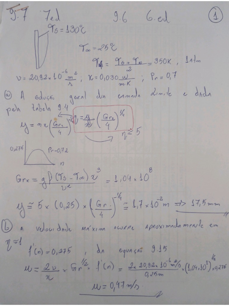 incropera cap9_Exer7 | PDF