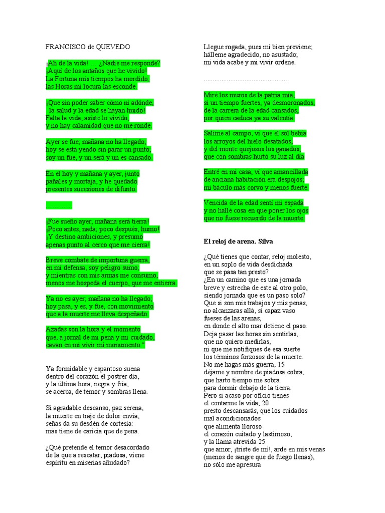 CB 8 TEXTO Poesía Quevedo | PDF | Verdad | Dios