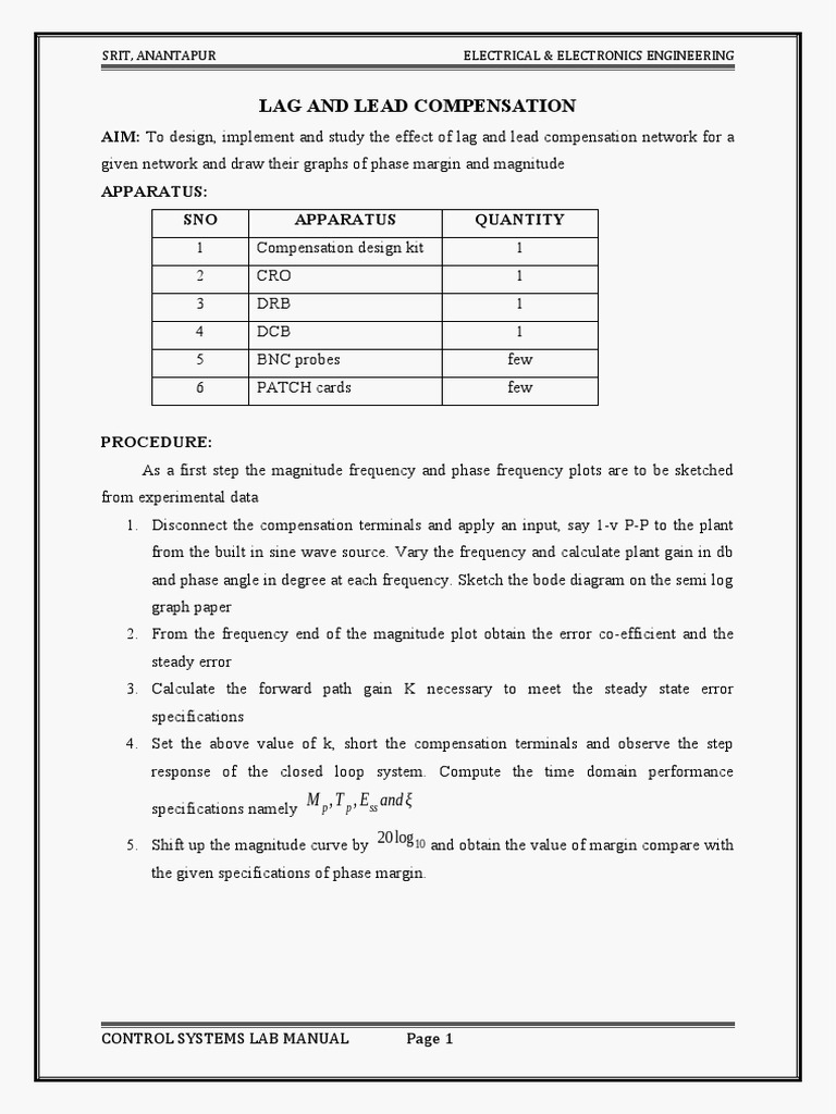 CS Lab Manual Original | Download Free PDF | Electric Motor | Voltage