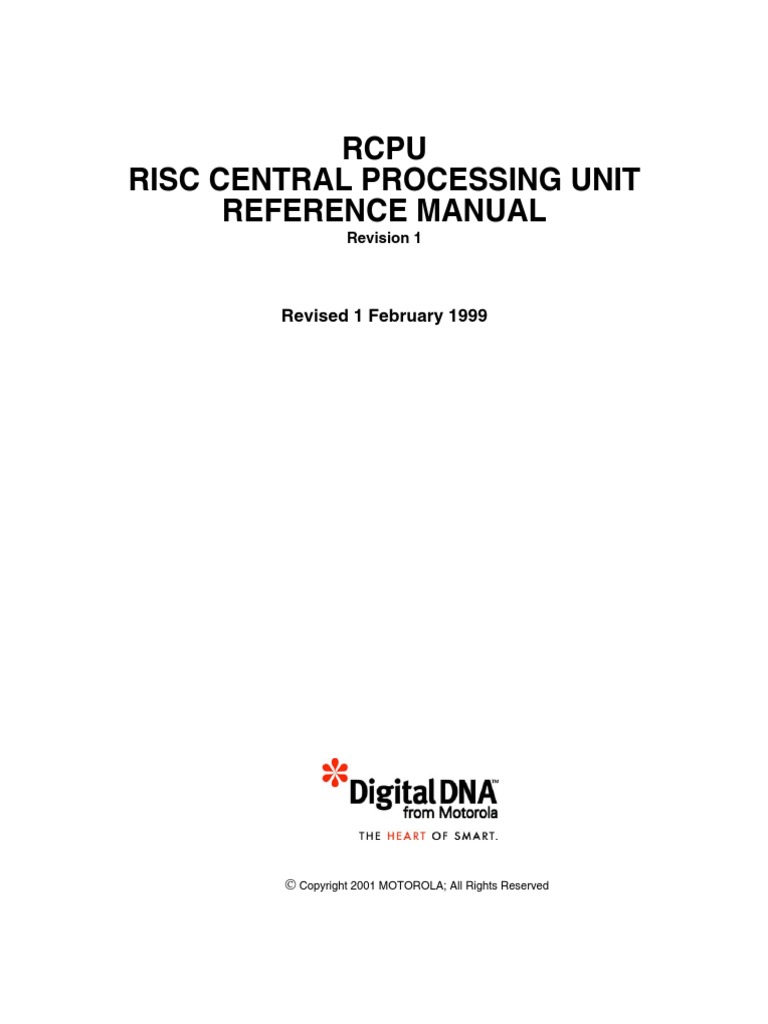 Motorola PowerPC RISC CPU Reference Manual | PDF | Office Equipment ...
