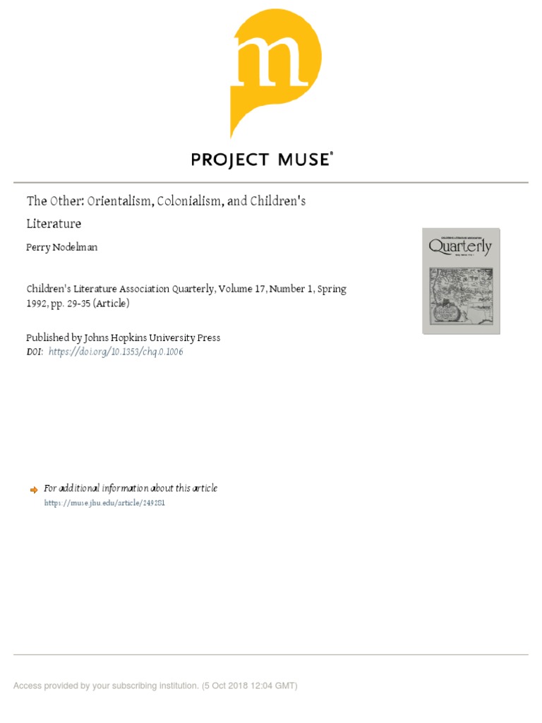 Nodelman 1992 | PDF | Thought | Children's Literature