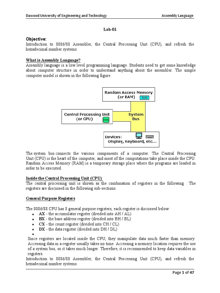 Lab Man Coal | PDF | Assembly Language | Pointer (Computer Programming)