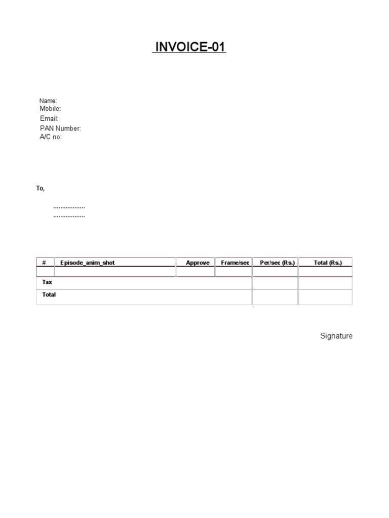 invoice sample | PDF
