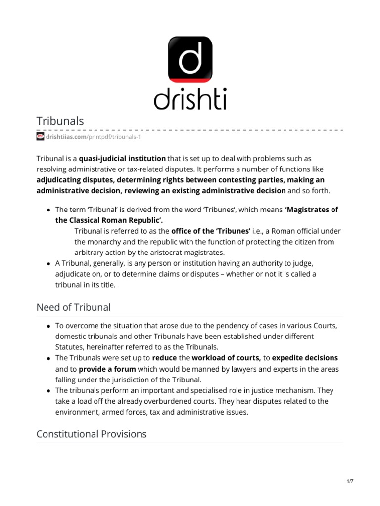 Understanding India's Tribunal System | PDF | Tribunal | Constitutional Law