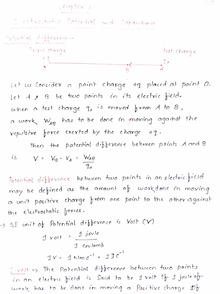 Electric Potential And Capacitance Pdf