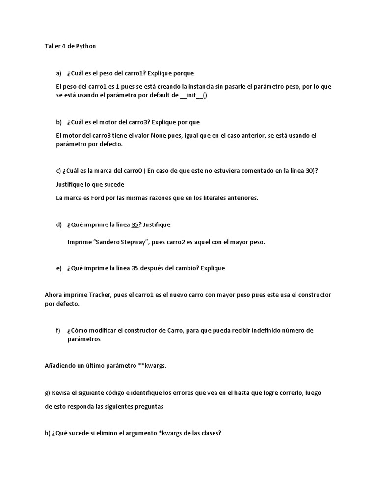 Taller 4 de Python | PDF