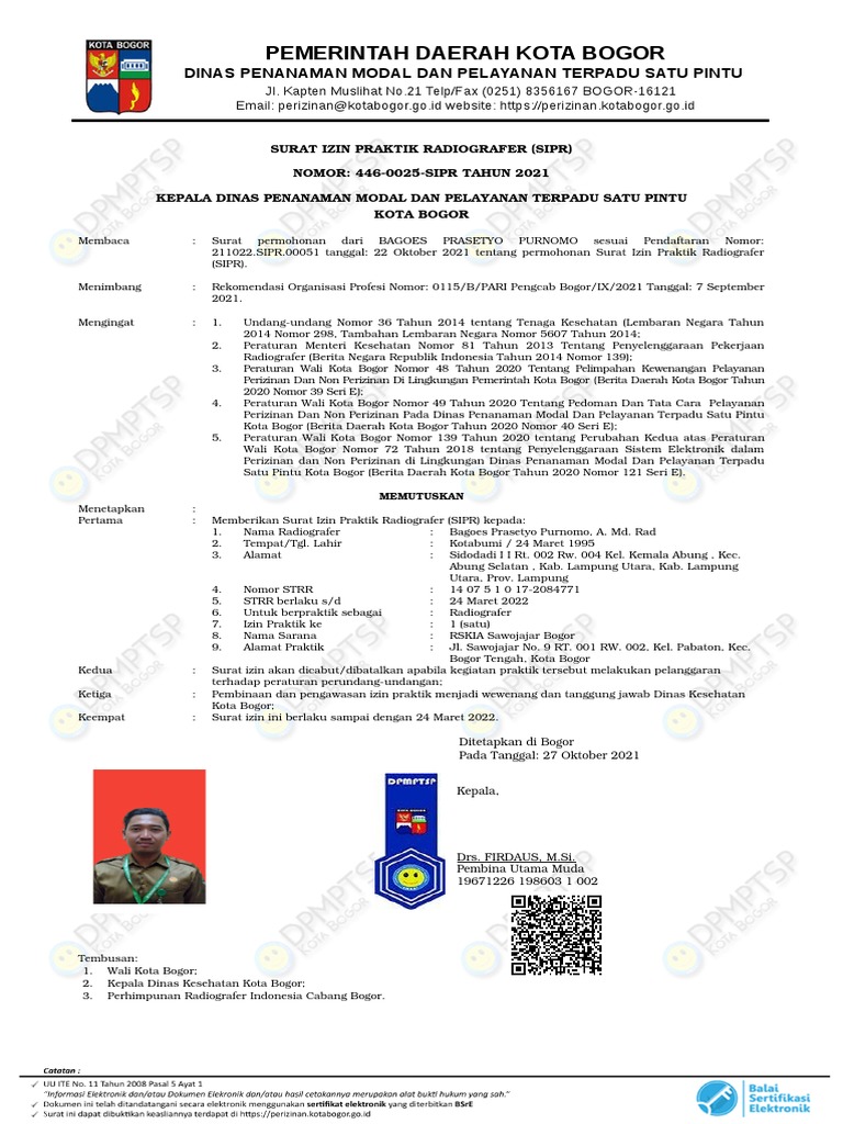 Proses Pembuatan SIP Radiografer | PDF | Teknologi & Rekayasa
