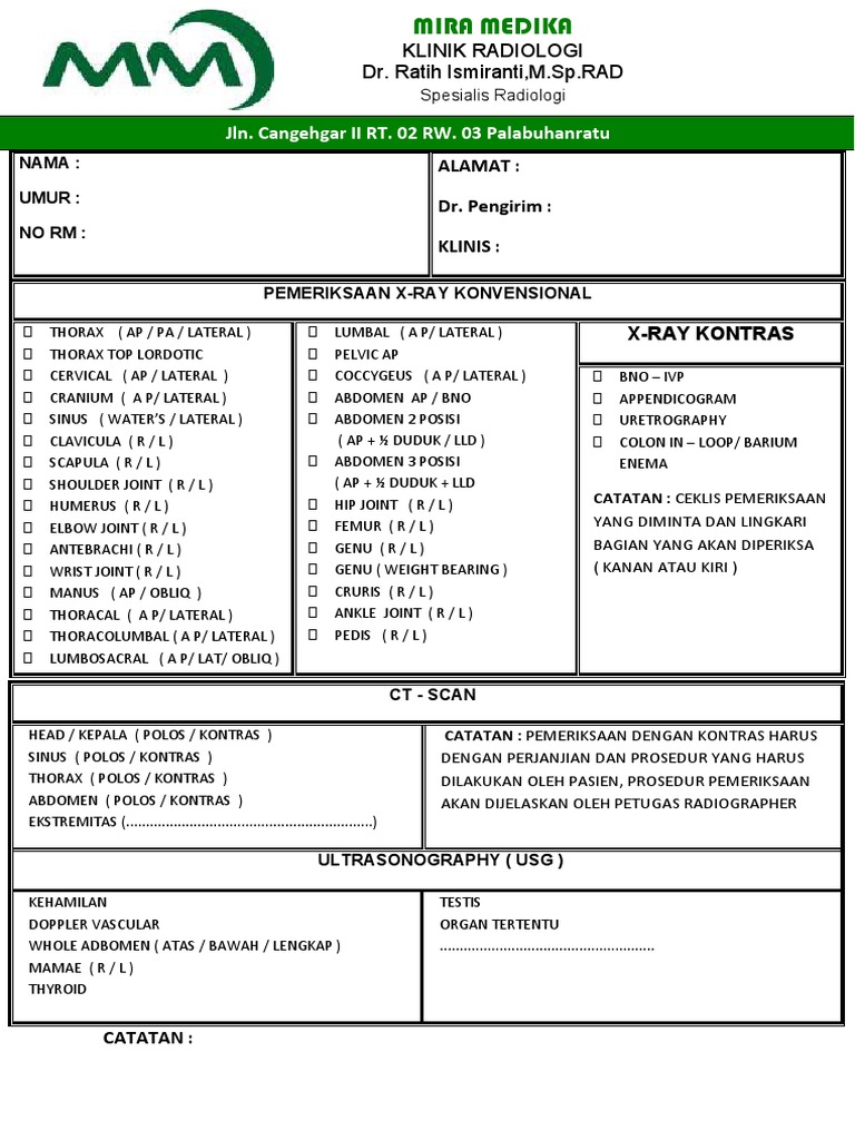 Form Klinik PDF | PDF