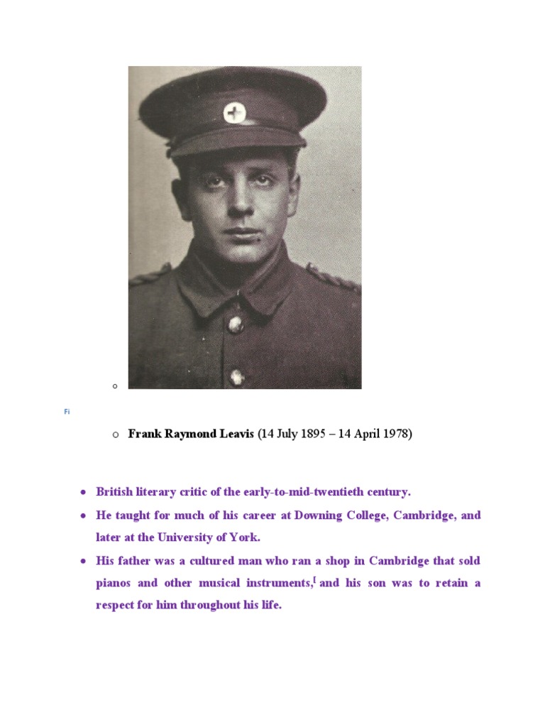 Frank Raymond Leavis | PDF