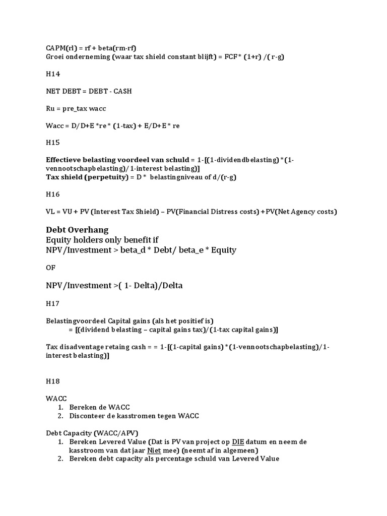 Formuleblad O&V | PDF