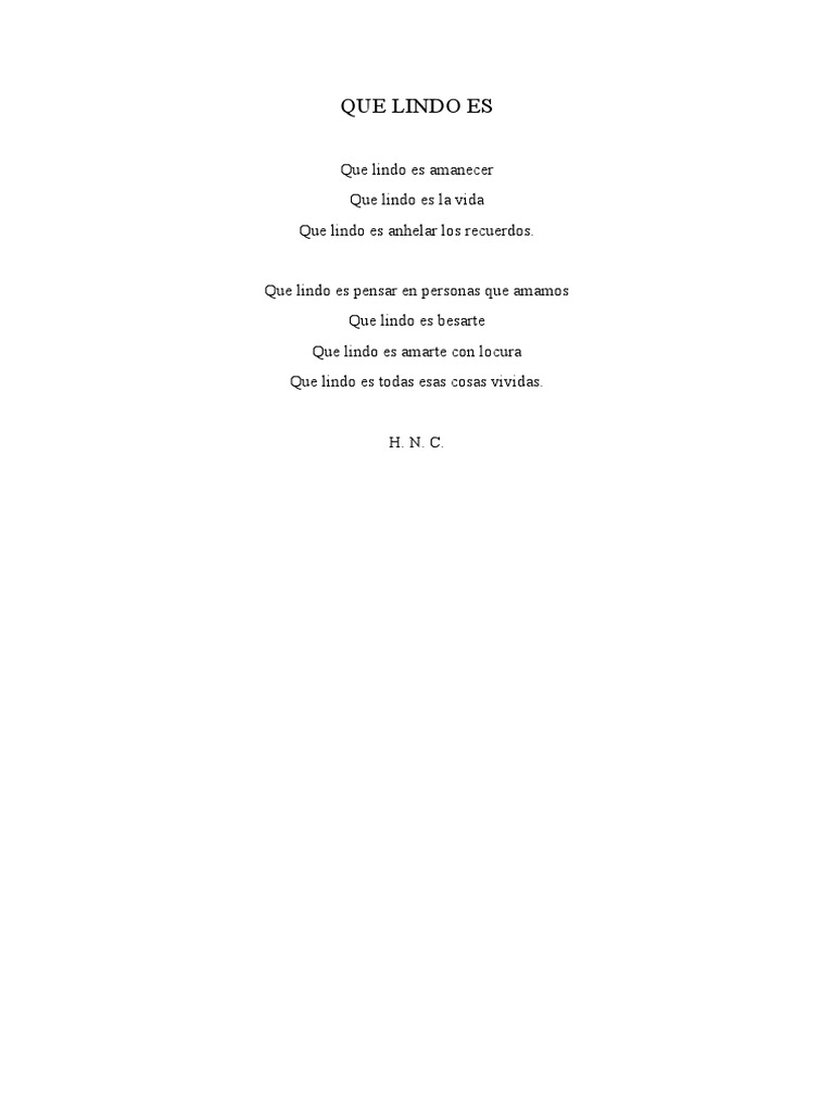 Que Lindo Es | PDF