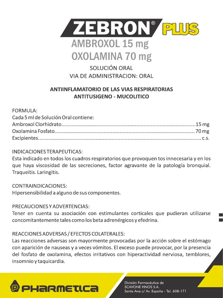 Zebron Plus Caja X 100 ML Jarabe | PDF