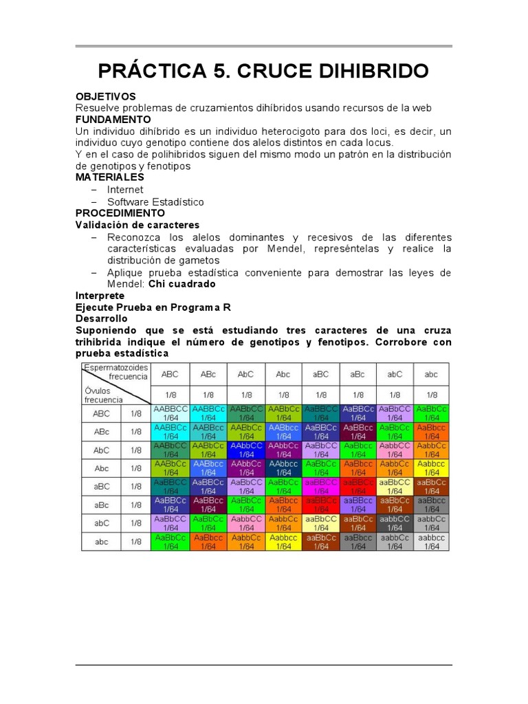Practica_5._Cruce_Dihibrido | PDF