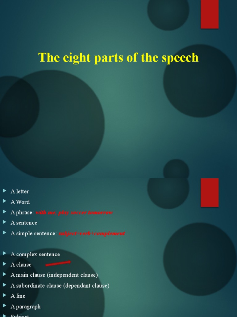 Eight Parts of Speech | PDF | Adverb | Pronoun