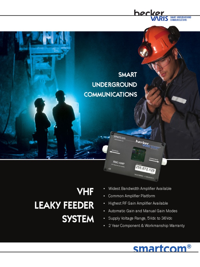 BECKER VHF Leaky Feeder Brochure 2022 | PDF | Amplifier | Cable Television