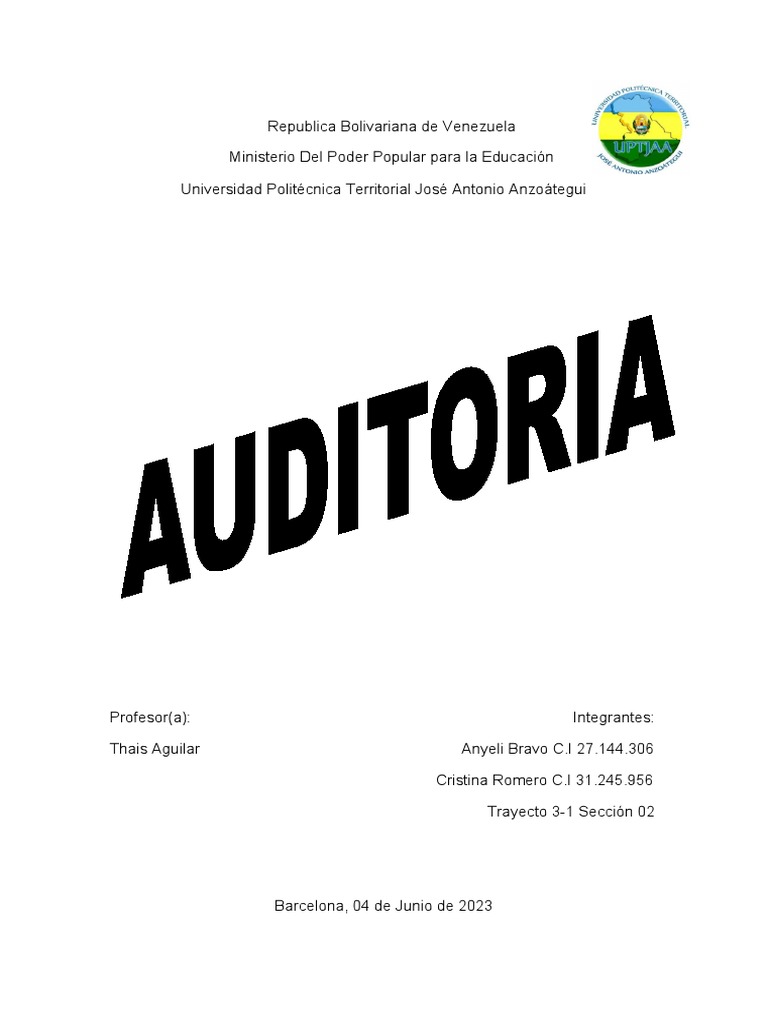 Auditoria Anyeli | PDF | Auditoría | Contralor
