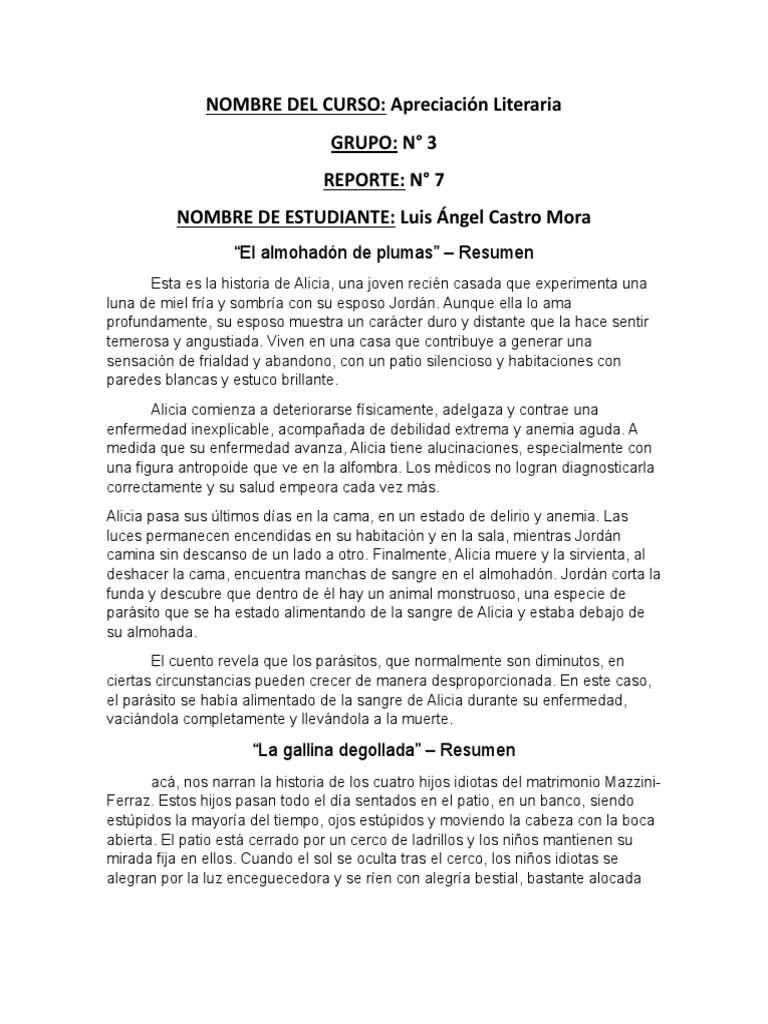 Horacio Quiroga | PDF | Cuentos | Autor