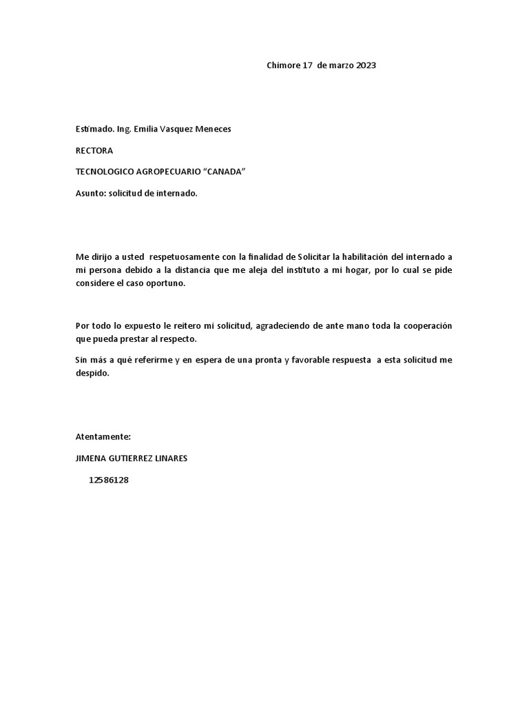 1 .Solicitud de Internado 43 | PDF