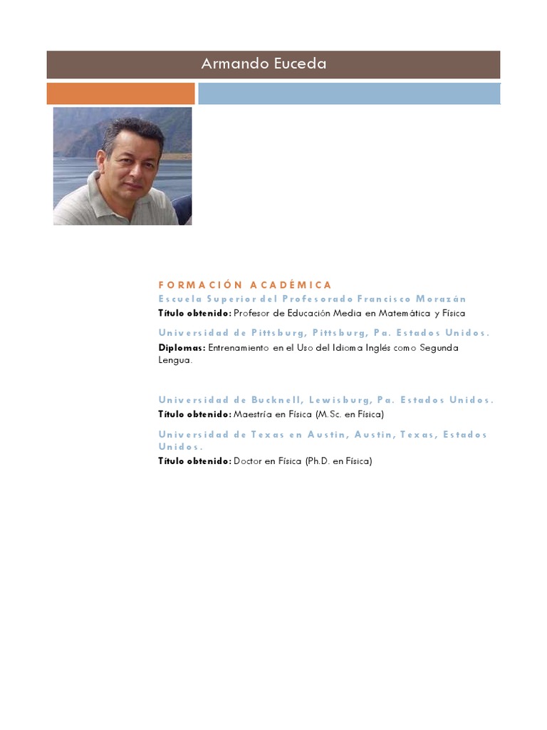 Expositor Armando Euceda | PDF