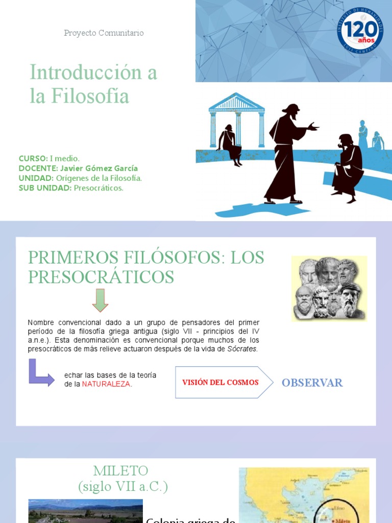 Filósofos Presocráticos I Medio | PDF | Verdad | Filosofía griega antigua