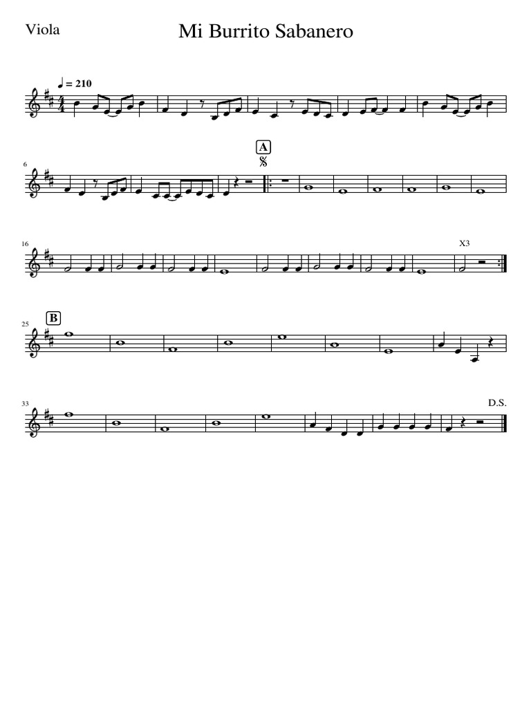 Mi - Burrito - Sabanero 2022 ACOMP. D-Viola | PDF