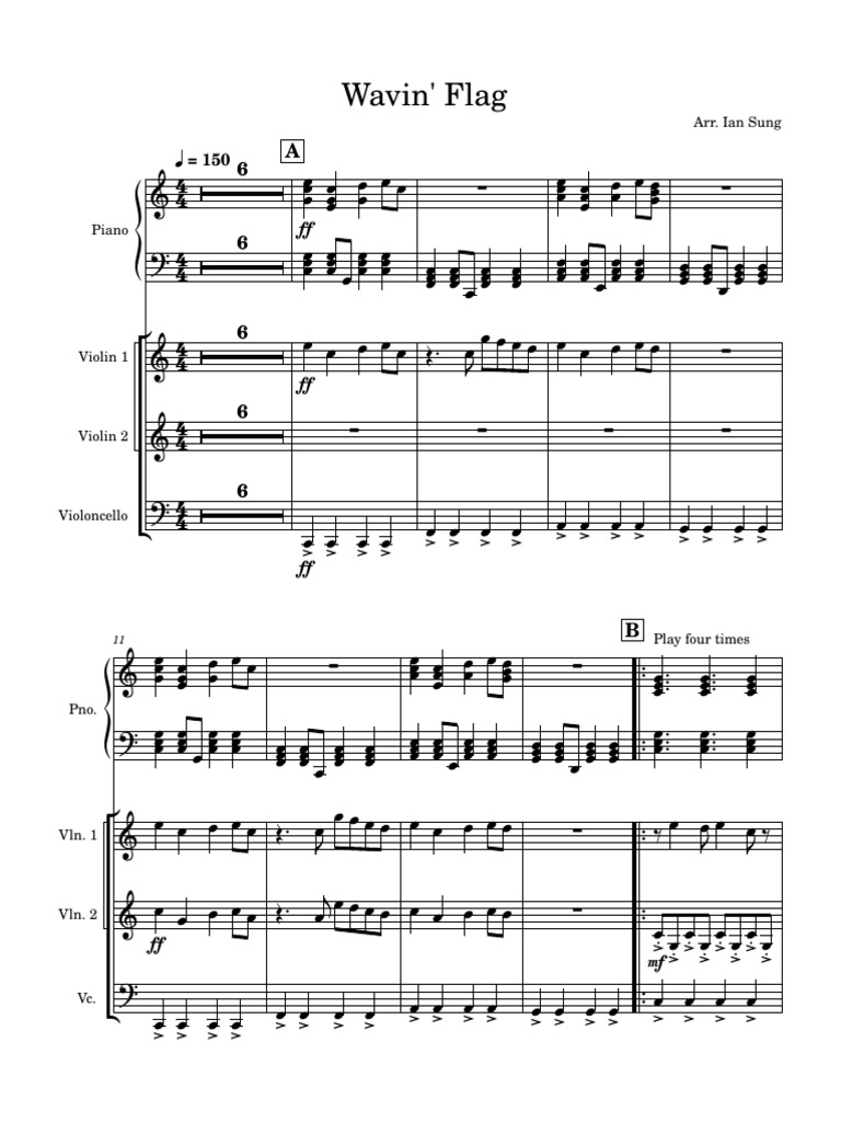Waving Flag | PDF | European Musical Instruments | Keyboard Instruments