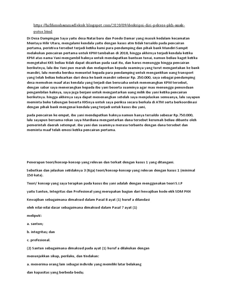 Deskripsi Diri Yosa Final | PDF