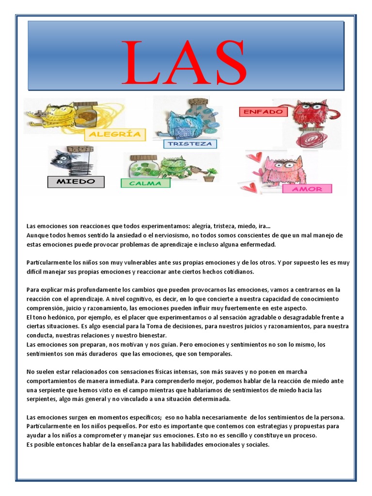 Las Emociones Descargar Gratis Pdf Las Emociones Aprendizaje