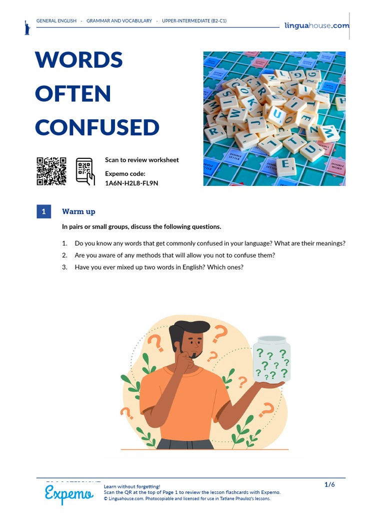 Words Often Confused American English Teacher | PDF | English Language ...