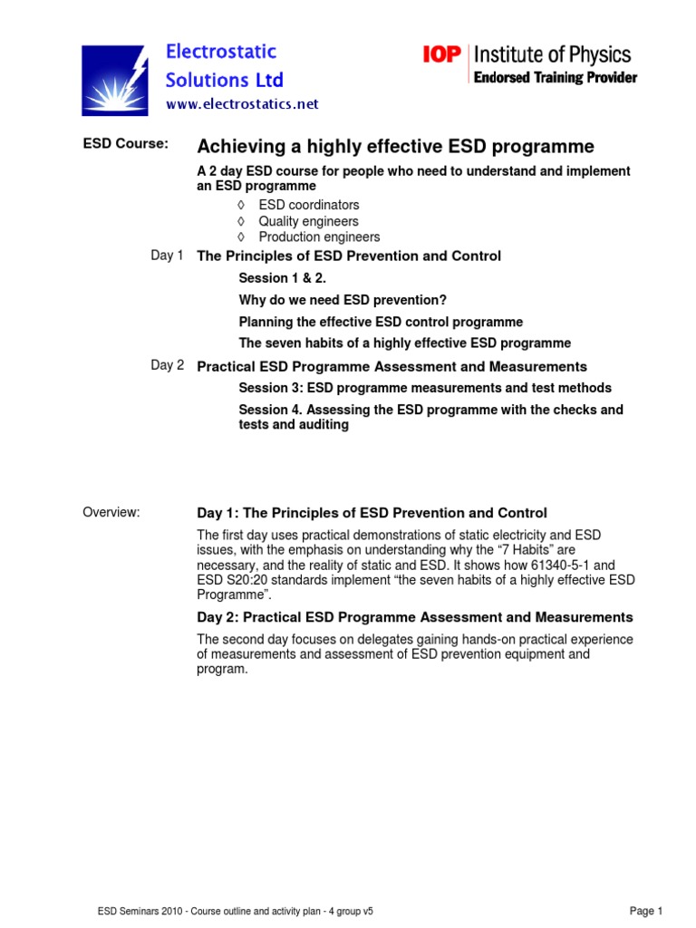 ESD Seminar - Course Outline and Activity Plan - 4 Group v5 | PDF ...