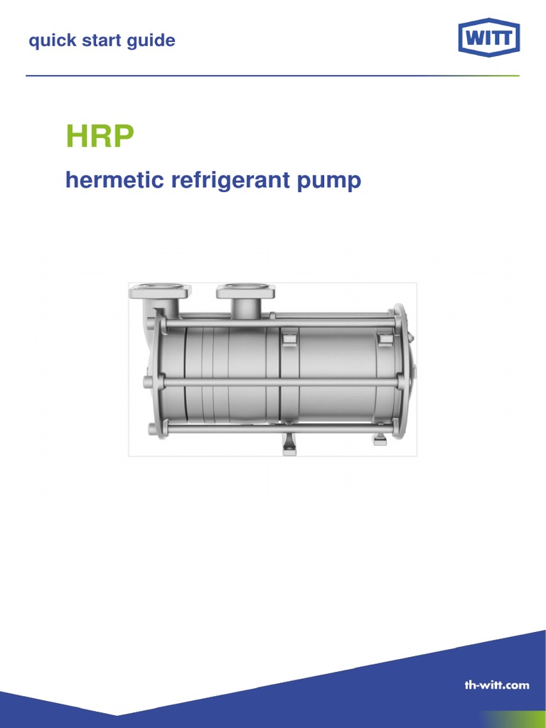 HRP Hermetic Pump Quick Start Guide | PDF | Pump | Valve