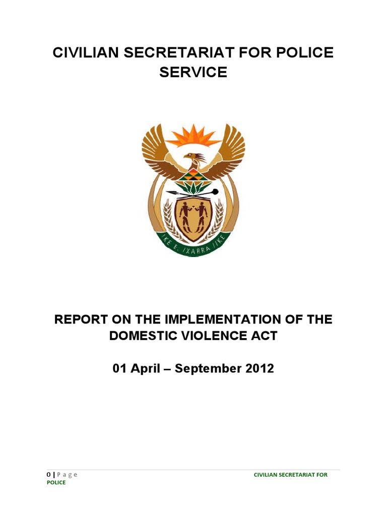 Civilian Secretariat For Police Service | PDF | Regulatory Compliance ...