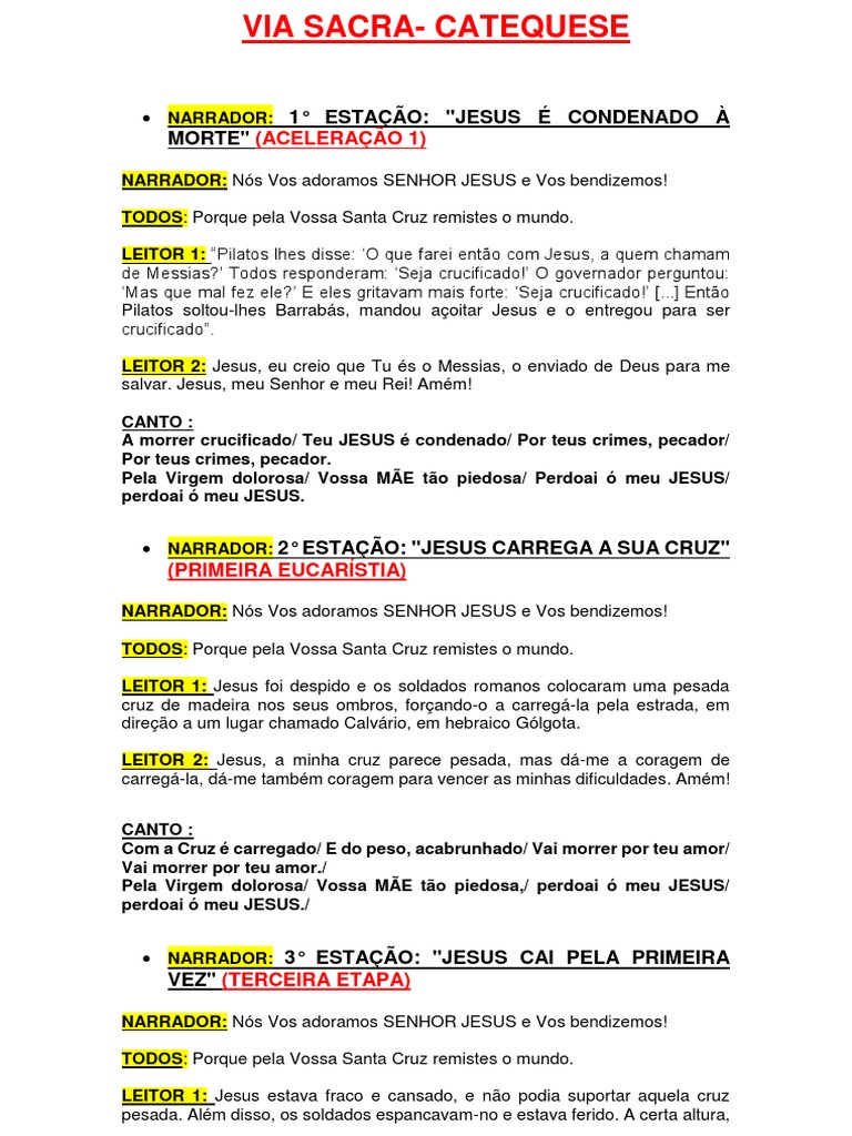 Via Sacra - Roteiro | PDF | Jesus | Maria, mãe de Jesus
