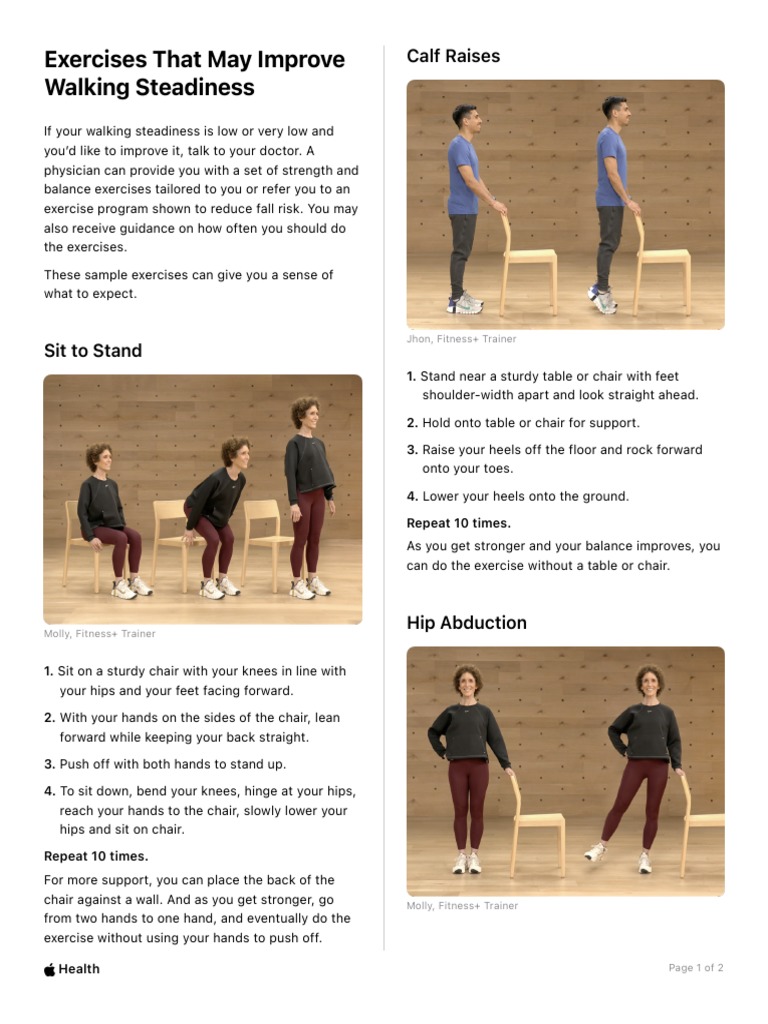 Exercises That May Improve Walking Steadiness | Download Free PDF ...