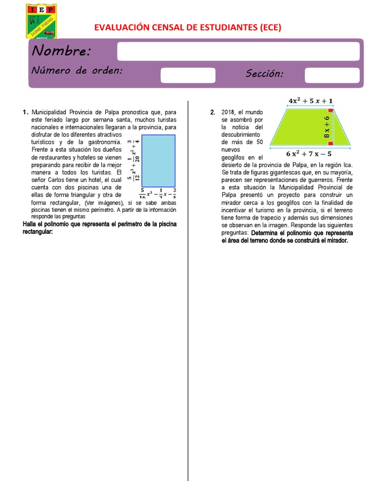 Evaluacion Ece 4° Año | PDF