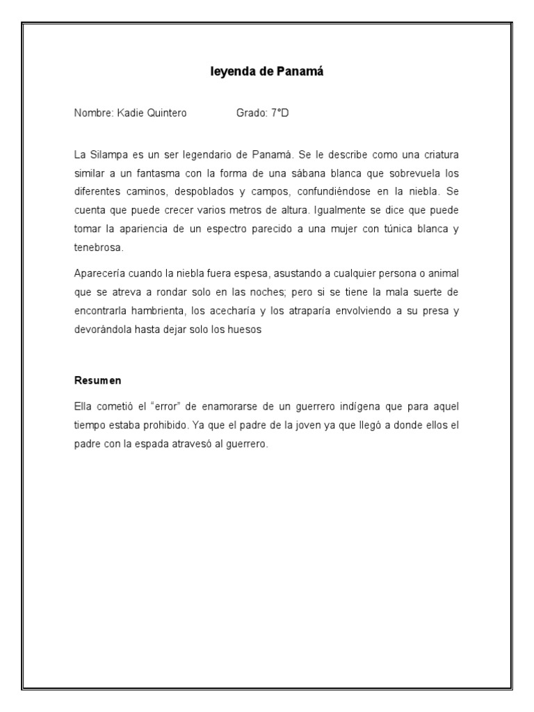 Leyenda de Panama | PDF