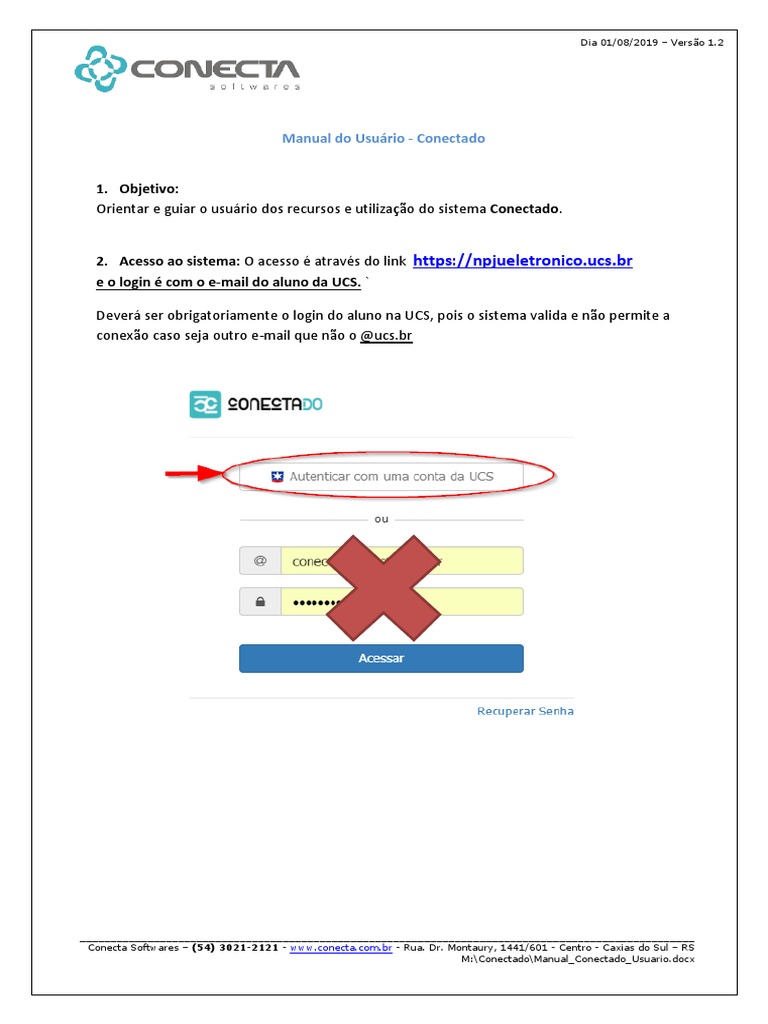 Manual Conectado Aluno UCS | PDF | Janela (informática) | Informática