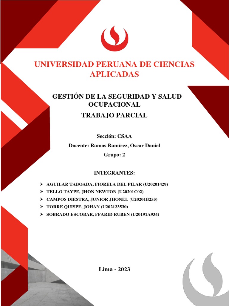 Informe Tp-Grupo 2 | PDF | Seguridad y salud ocupacional | Valores