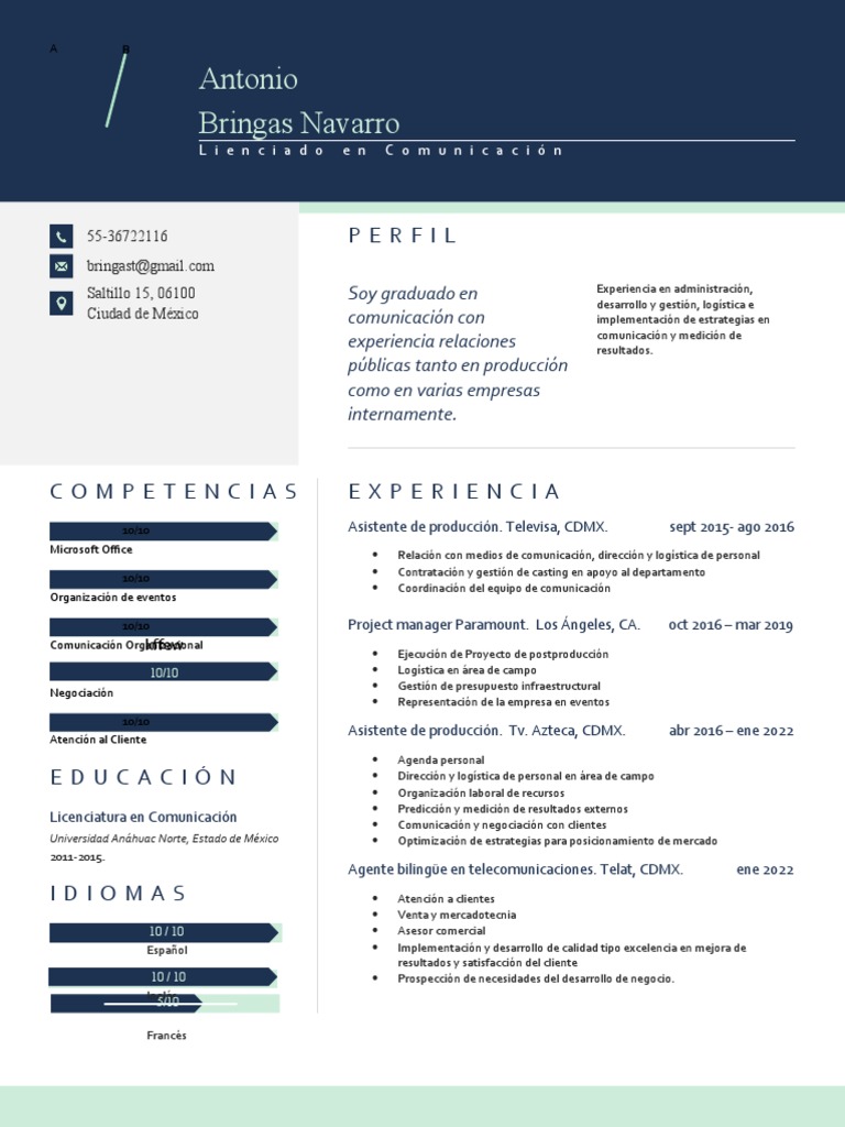 Antonio CV 2022 | PDF | Logística | Business