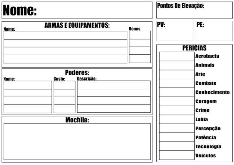 Ficha Editavel (C4) | PDF