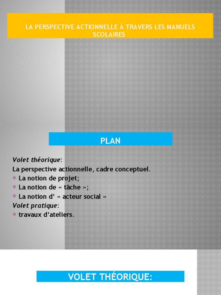 La Perspective Actionnelle À Travers Les Nouveaux Manuels 8janv | PDF | Cognition