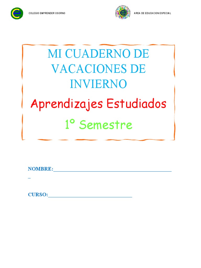 Vacaciones de Invierno NEEP | PDF | Artes del Lenguaje y Comunicación